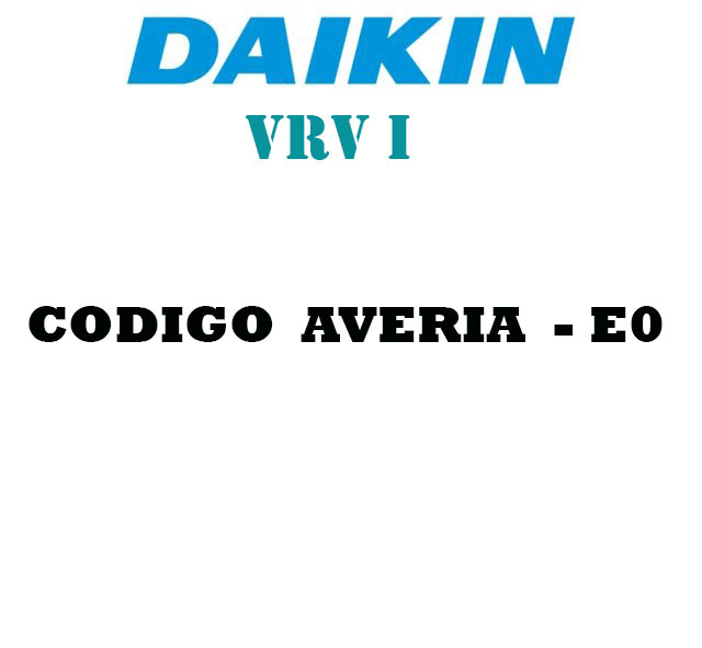 📌¿Sabes que es el error E0 en Daikin VRV I?📌